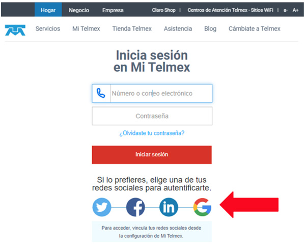 Acceso Único Mi Telnor - Asistencia